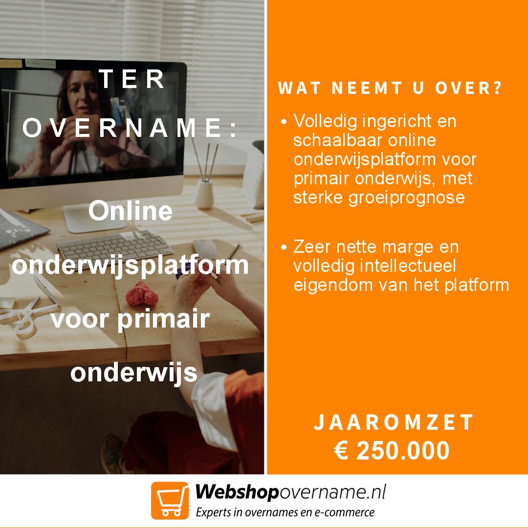 Ter overname: Online onderwijsplatform voor primair onderwijs ...