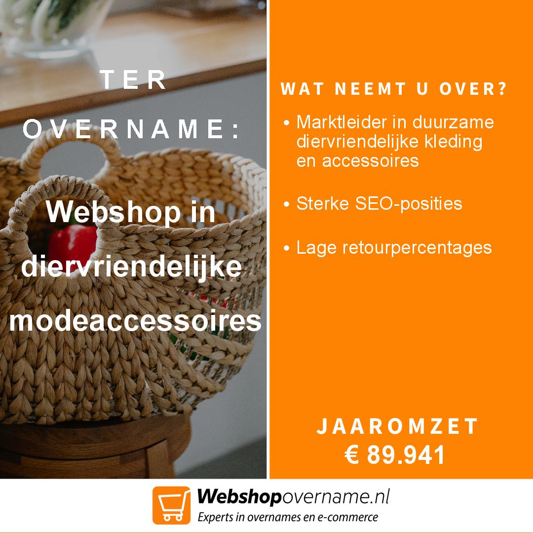 Ter overname: Webshop in diervriendelijke modeaccessoires - Jaaromzet € ...