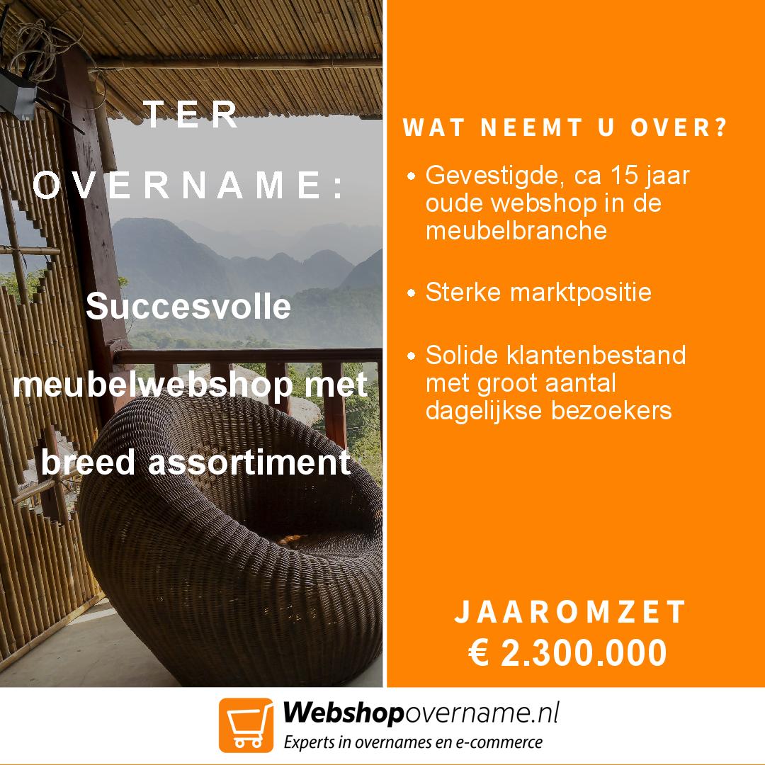 Ter overname: Succesvolle meubelwebshop met breed assortiment ...